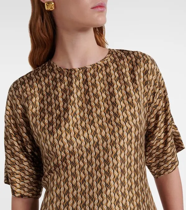 Max Mara Nordica Printed Silk Blouse