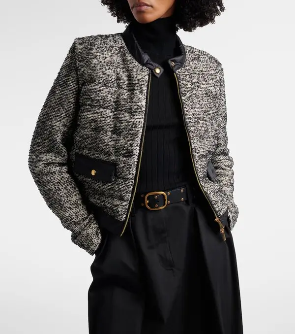 Moncler Down-paneled Wool-blend Jacket
