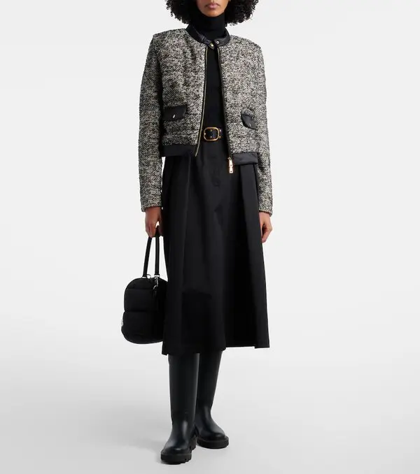 Moncler Down-paneled Wool-blend Jacket