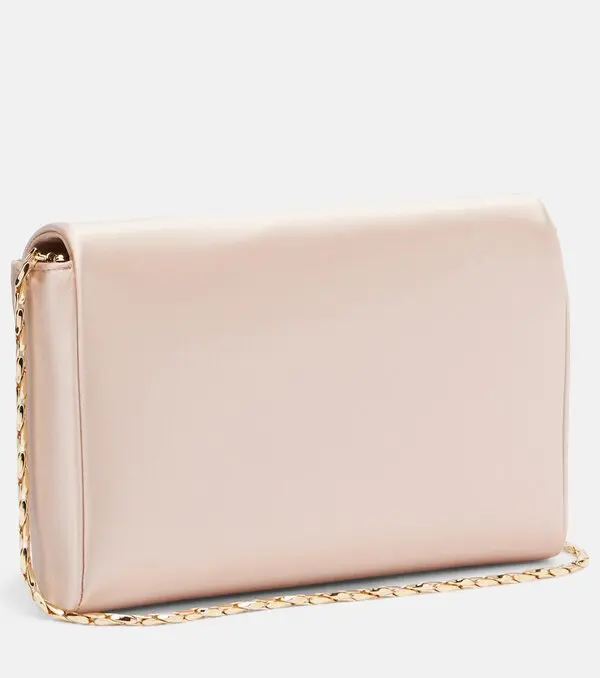Max Mara Satin Clutch With Detachable Chain Strap