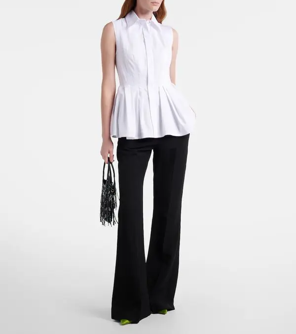 Sportmax Certosa Peplum Shirt - White