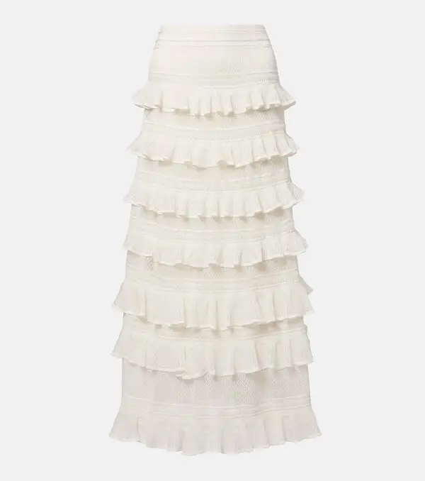 Zimmermann Luna Tiered Maxi Skirt