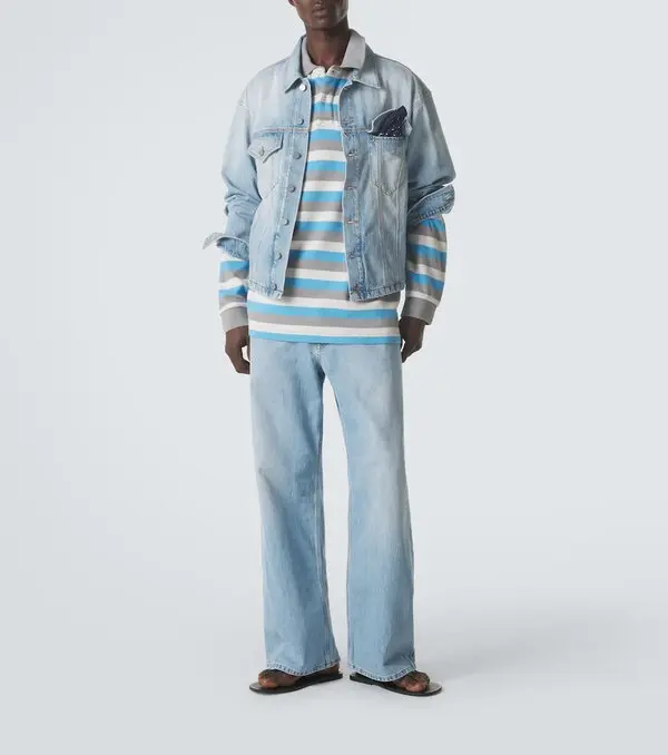 ERL Striped Cotton Polo Shirt