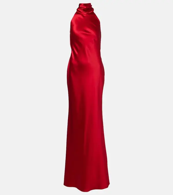 Ralph Lauren Halterneck Gown - Red