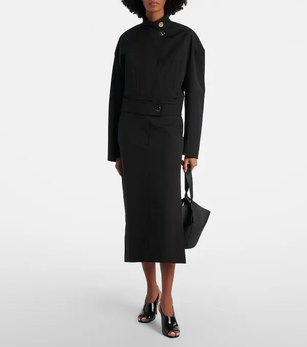 Sportmax Velo Cotton Pencil Skirt