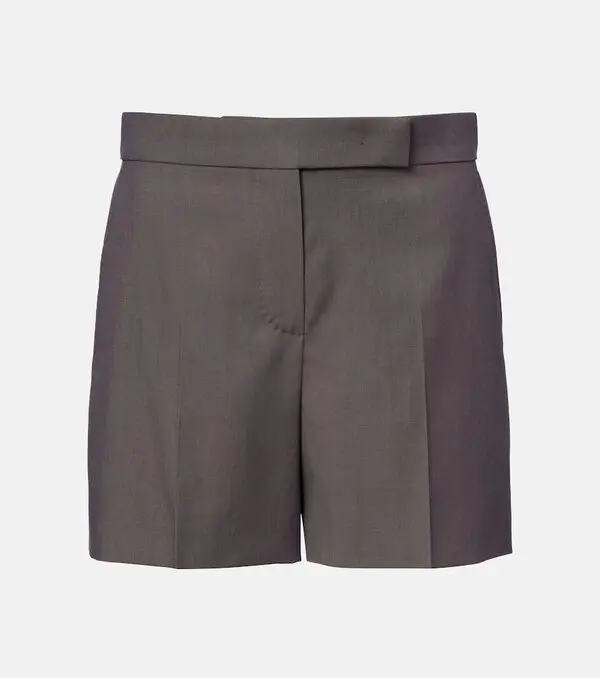 Max Mara Virgin Wool Tailored Shorts - Grey