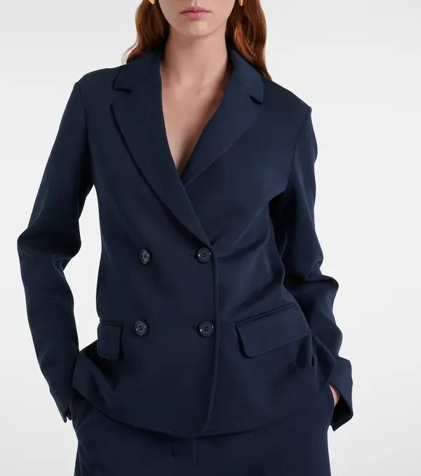 Max Mara Badia Double-breasted Cotton-blend Blazer