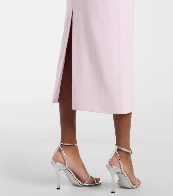 Roland Mouret Floral-applique Jersey Midi Dress