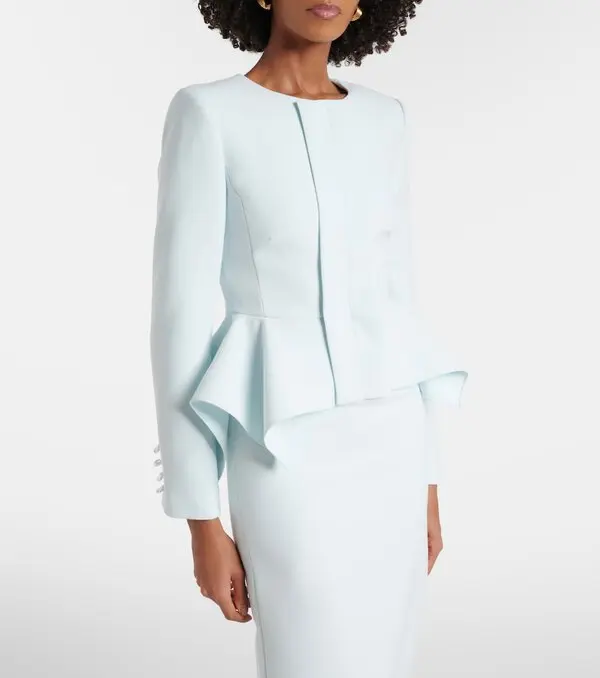 Roland Mouret Peplum Crepe Blazer