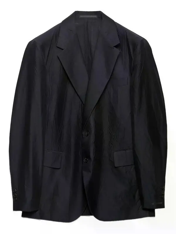 Prada Single-breasted Cotton And Silk Jacket - Blue