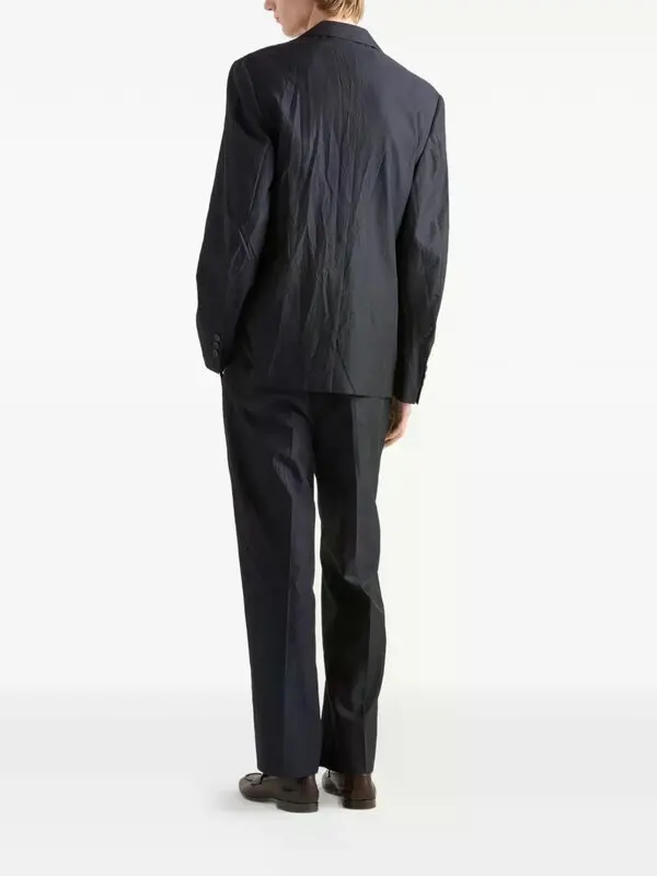 Prada Single-breasted Cotton And Silk Jacket - Blue