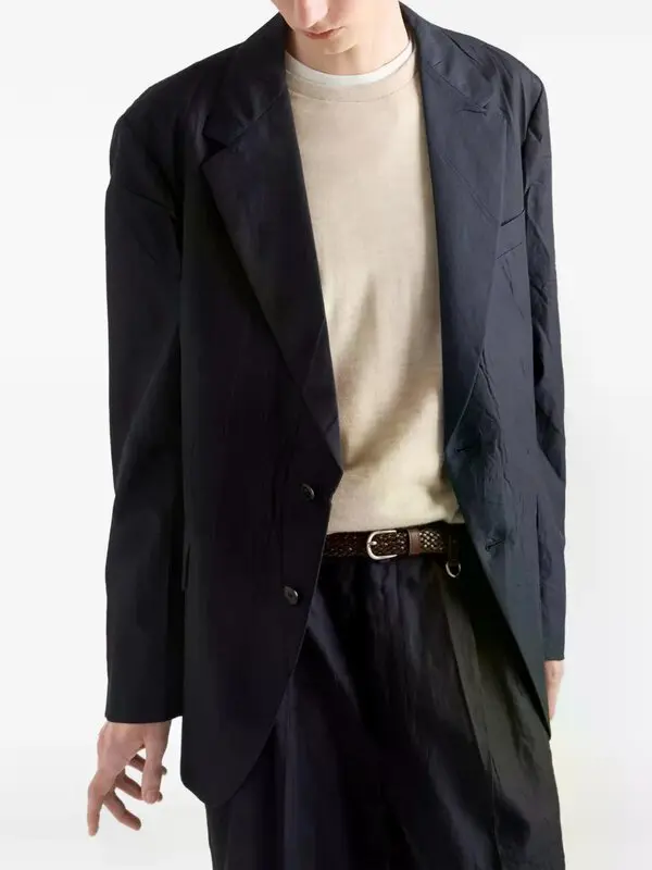 Prada Single-breasted Cotton And Silk Jacket - Blue