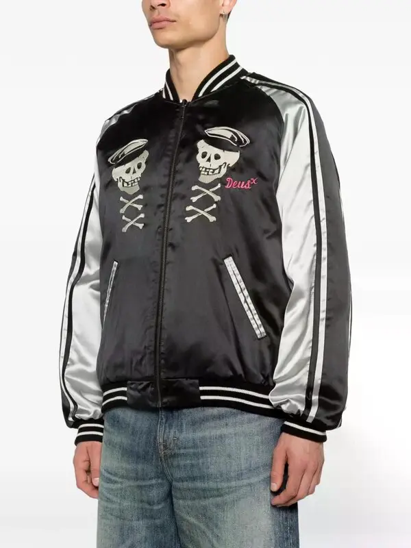 Deus Ex Machina Suka Skull-embroidery Bomber Jacket