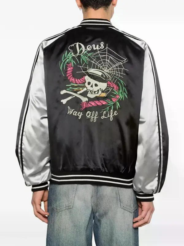 Deus Ex Machina Suka Skull-embroidery Bomber Jacket