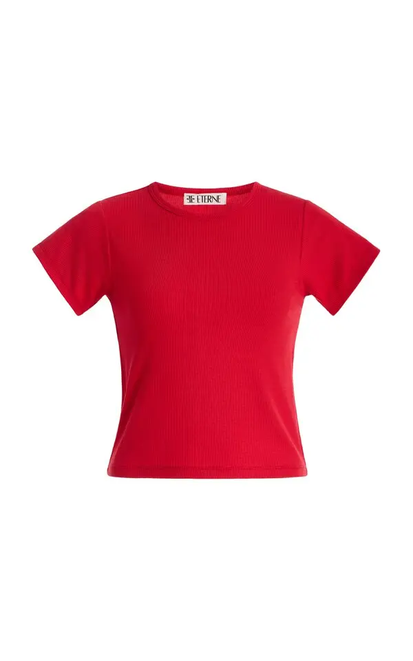 Eterne Ribbed Baby Tee - Red