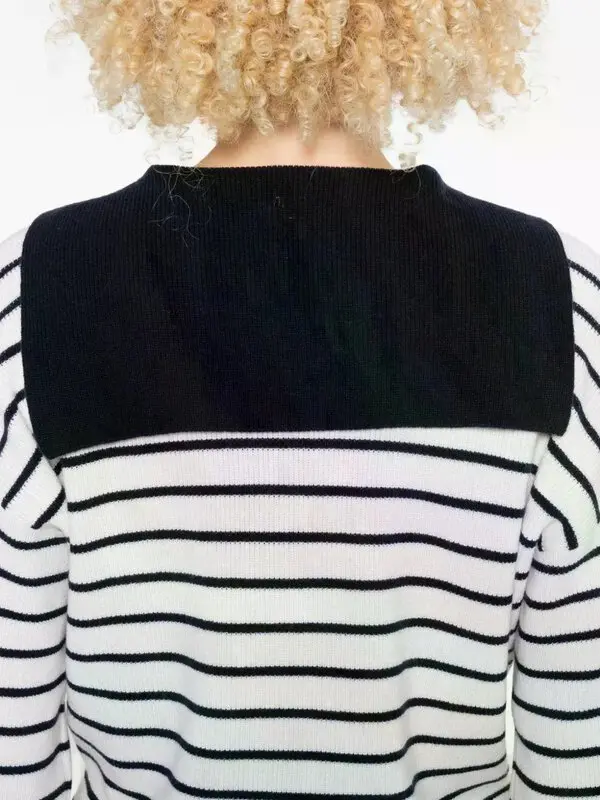 Ralph Lauren Striped V-neck Long Sleeve Sweater