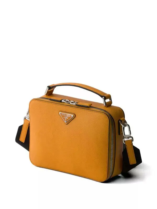 Prada Brique Medium Saffiano Leather Bag - Orange