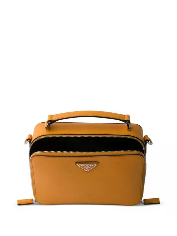 Prada Brique Medium Saffiano Leather Bag - Orange
