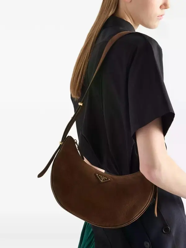 Prada Arqué Small Nubuck Leather Bag