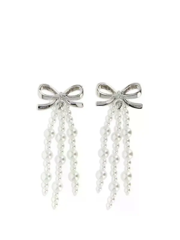 SELF-PORTRAIT Bow Pearl Earrings