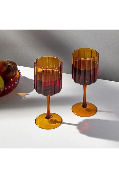FAZEEK Wave Wine Glasses Set Of 2