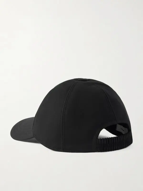 THE ROW Caspian Coated Cotton Baseball Cap - Black