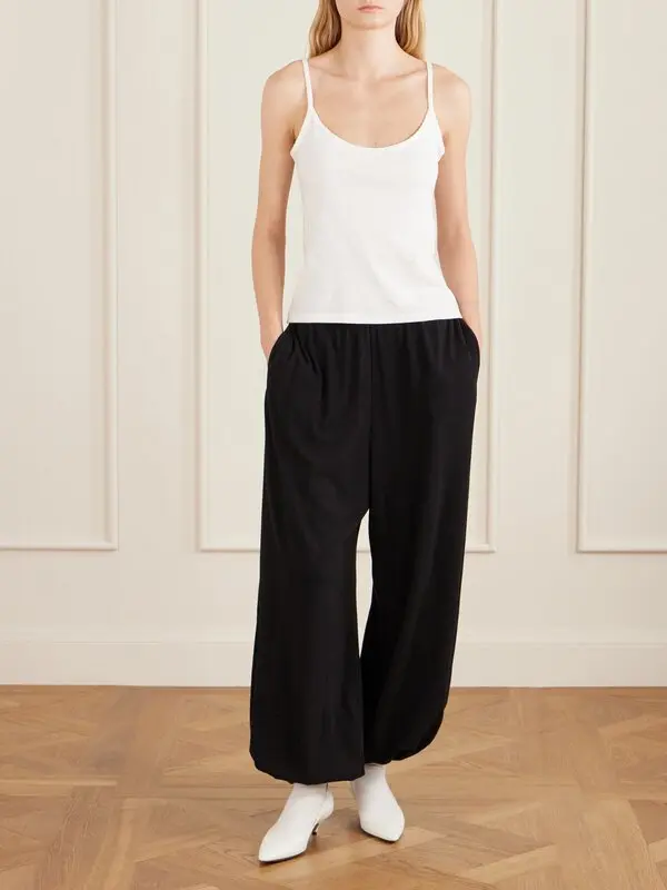 THE ROW Fiamma Cotton, Cashmere And Silk-blend Balloon Pants