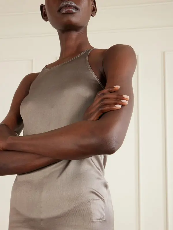 Rick Owens Metallic Jersey Racer Back Tank