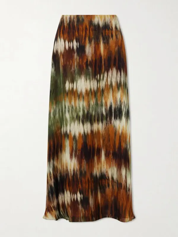 Johanna Ortiz Printed Silk-georgette Maxi Skirt - Multi