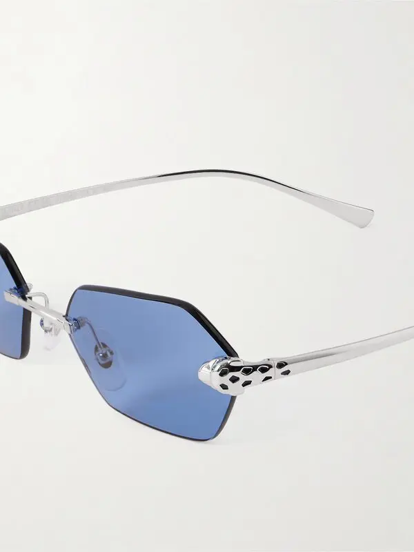 Cartier Panthère De Rimless Hexagon-frame Sunglasses