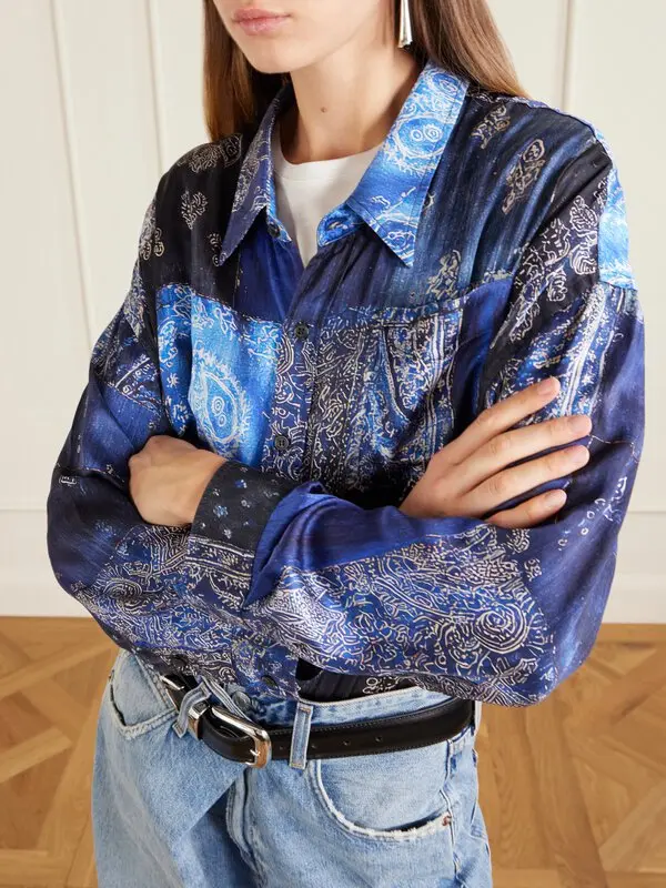 R13 Bandana-print Silk Shirt