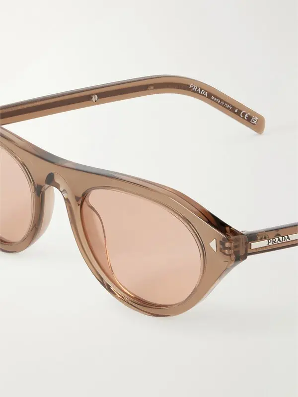 Prada D-frame Acetate Sunglasses - Neutrals