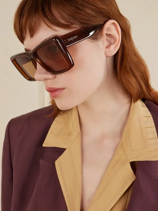 Saint Laurent Sl 900 Howl Square-frame Acetate Sunglasses