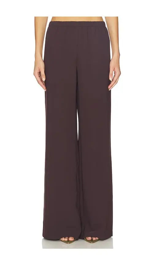Amanda Uprichard Mariko Wide Leg Pants - Brown