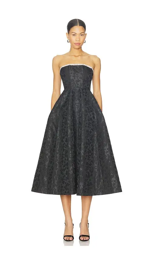 LOVERS AND FRIENDS Alexandra Midi Dress - Black