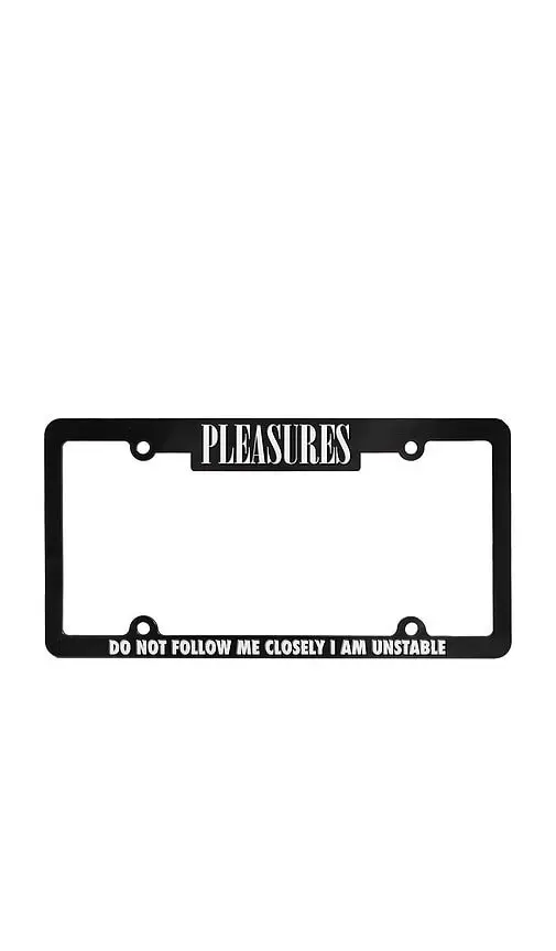 PLEASURES Follow License Plate Cover - Black