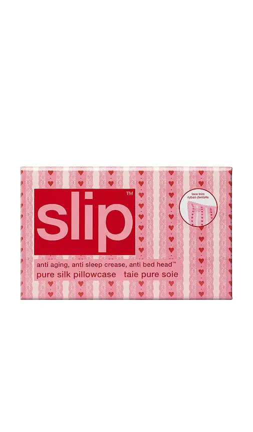 Slip Pure Silk Queen Pillowcase With Lace Trim