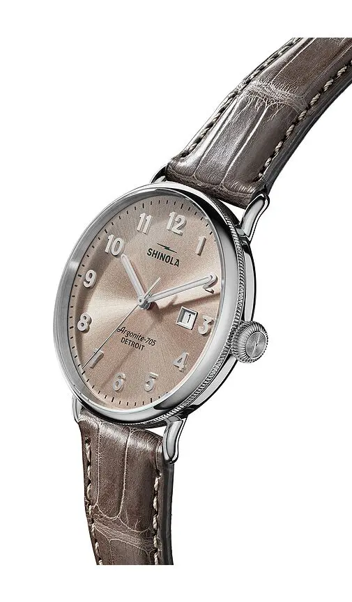 Shinola Canfield 38mm Stainless Steel And Leather Watch