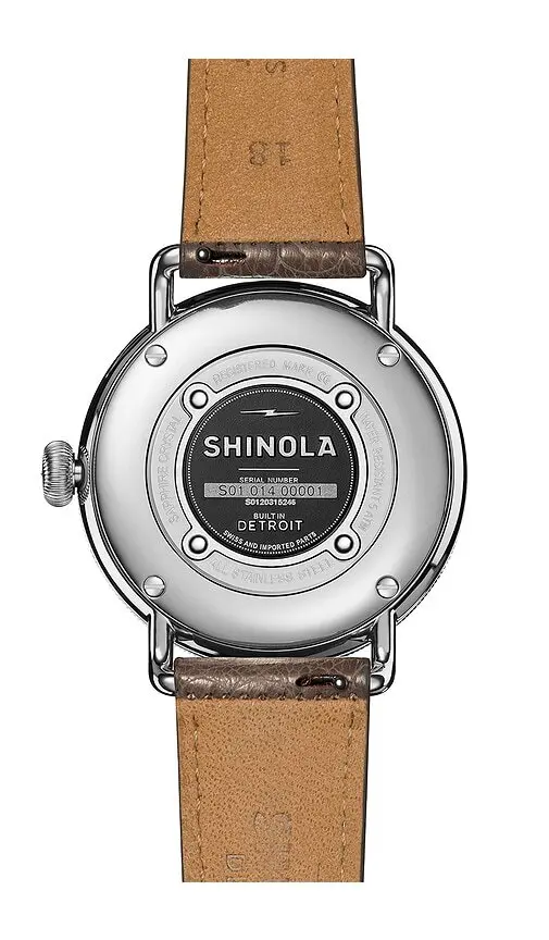 Shinola Canfield 38mm Stainless Steel And Leather Watch