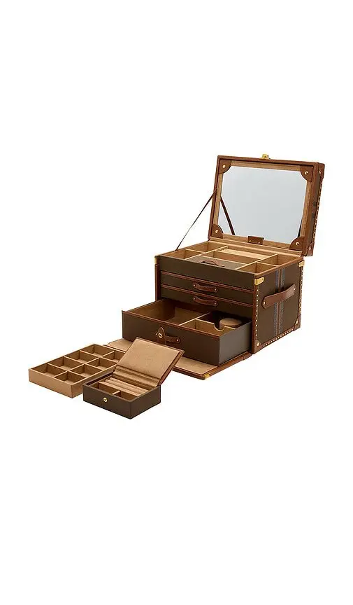 Wolf Ida Trunk Jewelry Box - Brown