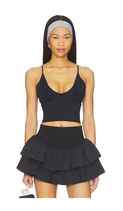 Free People Round Two Skinny Strap Tank - Black