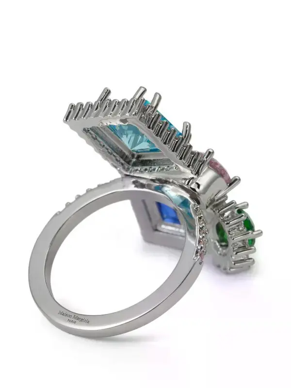 MAISON MARGIELA Zirconia-embellished Cluster Ring