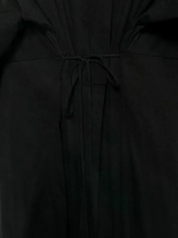 RUOHAN Maxi Dress With Drawstring Long Sleeves