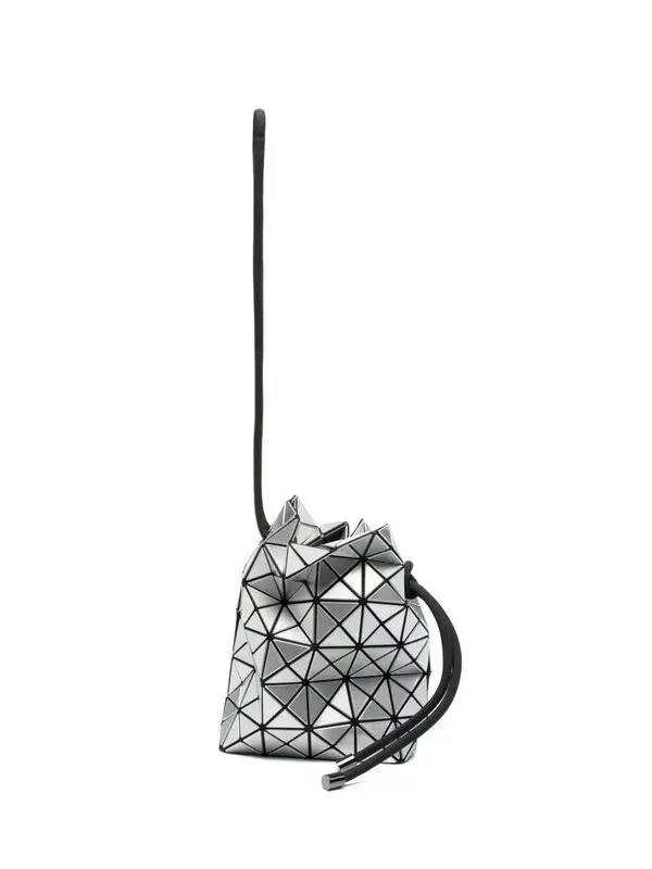 Issey Miyake Geometric Print Drawstring Tote Bag - Silver