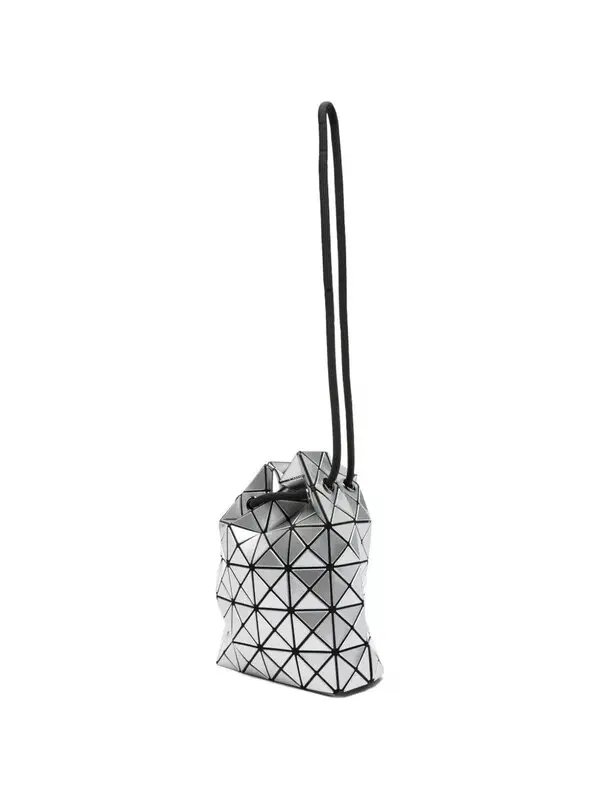 Issey Miyake Geometric Print Drawstring Tote Bag - Silver