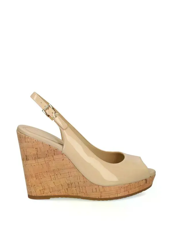 Michael Kors Rosie Peep-toe Wedge Sandals - Neutrals
