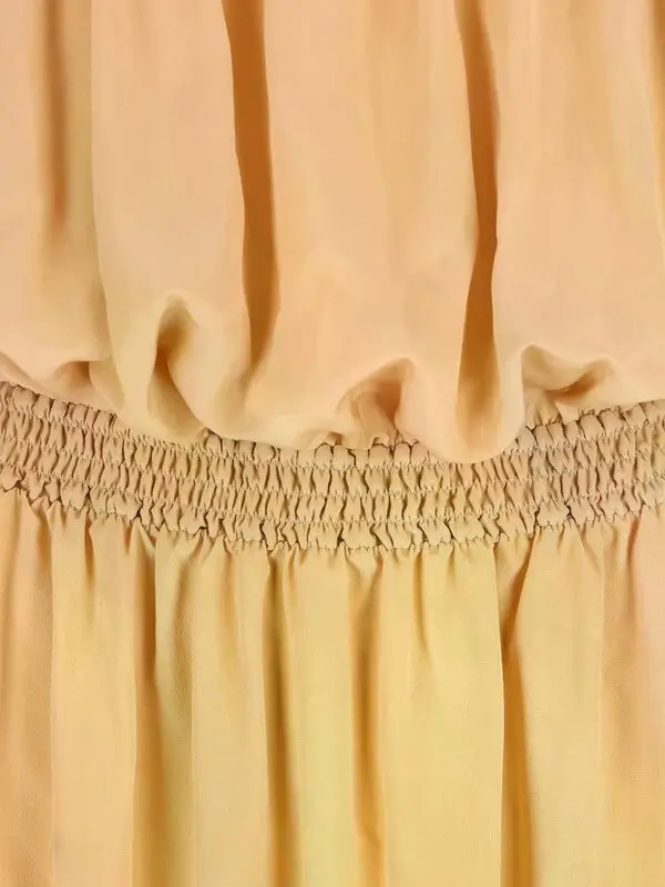 Saint Laurent Silk Balloon Midi Dress