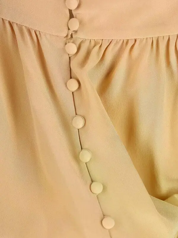 Saint Laurent Silk Balloon Midi Dress