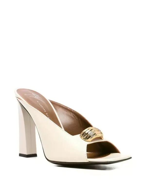 GIUSEPPE ZANOTTI Embellished Leather Heeled Sandals