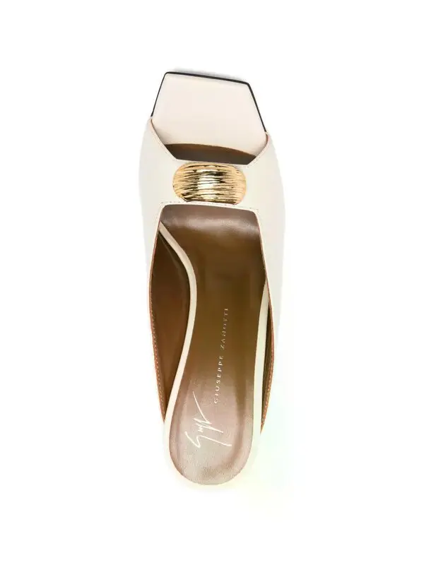 GIUSEPPE ZANOTTI Embellished Leather Heeled Sandals